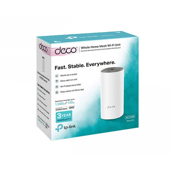 TP-LINK Deco E4 AC1200 Whole Home Mesh Wi-Fi System (Single Unit) – PVStore